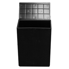 Black Temporary Urns w/ Bag and Tie (Box of 20) - B&L Cremation Systems